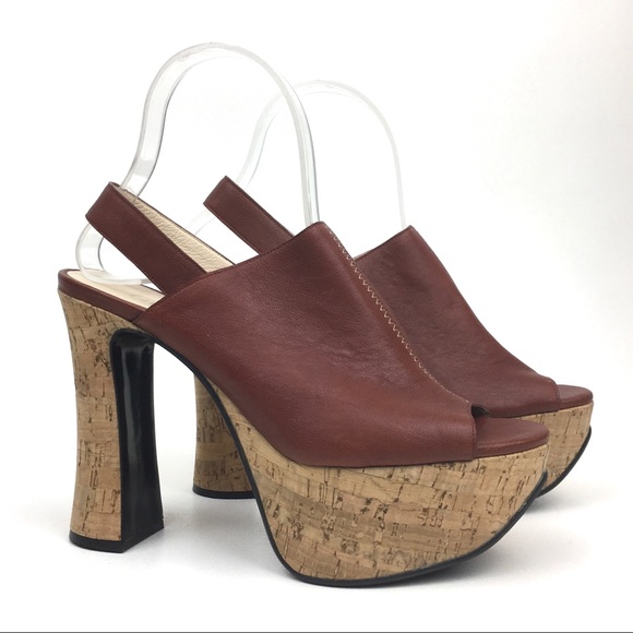 Chloe | Shoes | Chloe Slingback Mule Platform Sandal Clog 7s | Poshmark